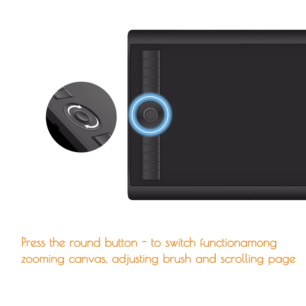 GAOMON M10K 2018 Version 10 x 6.25 Inches Art Digital Graphic Tablet ...