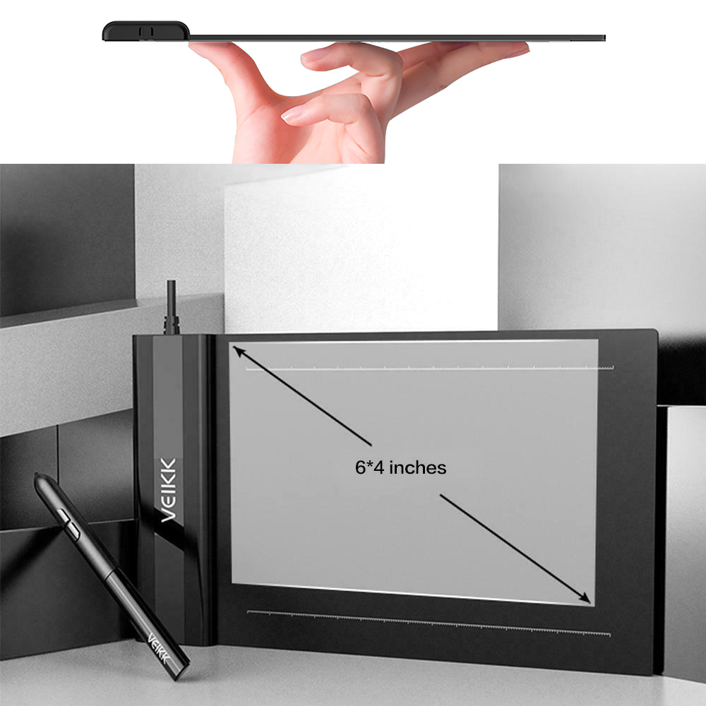 Veikk S640 Digital Drawing Tablet Graphic Tablet 8192 Levels Digital ...